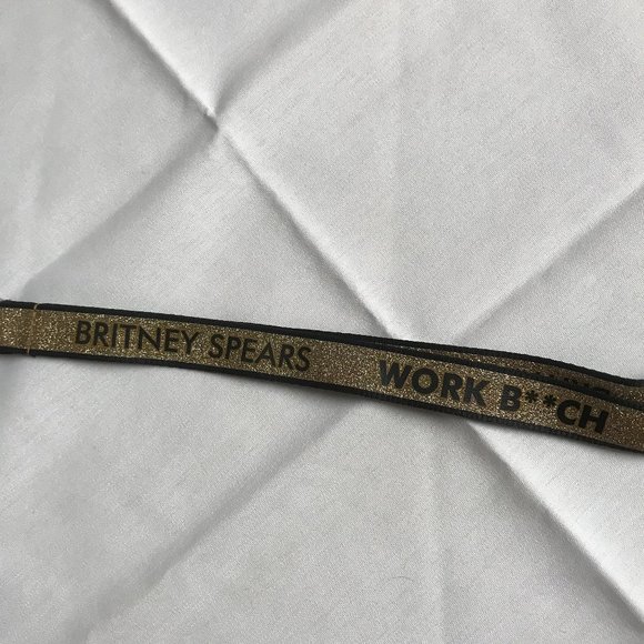 Accessories | New Never Used Britney Spears Work Bch Gold Sparkle Black Lanyard | Poshmark